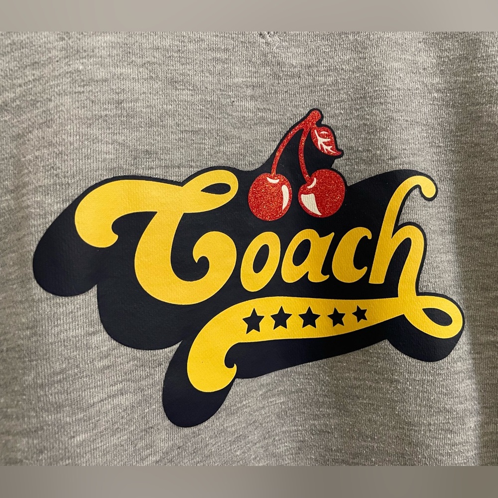 Coach New York Crewneck Cherry Logo Athletic Sweatshi… - Gem